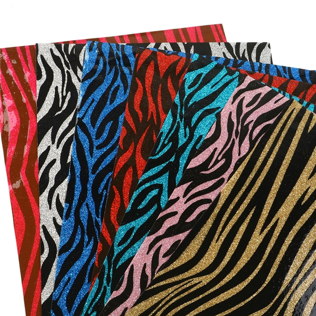 Zebra Colours with Fine Glitter Double Sided Pack of 7 | Dancing In Ribbon