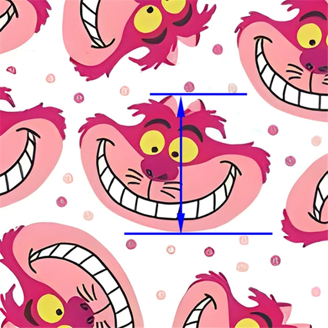 Pink Cat Head On White Faux Leather Sheet #8 | Dancing In Ribbon