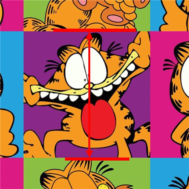 Garfield Cat Squares Faux Leather Sheet | Dancing In Ribbon