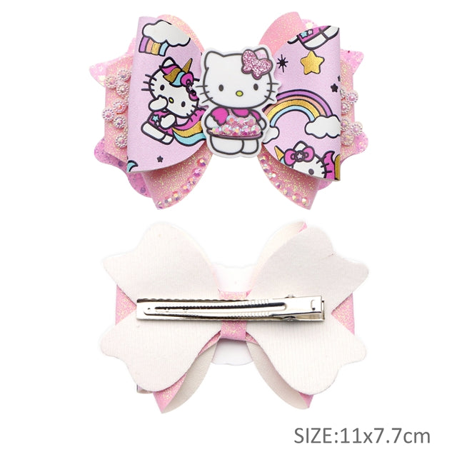 Pre Cut Hello Kitty Faux Leather Bow | Dancing In Ribbon
