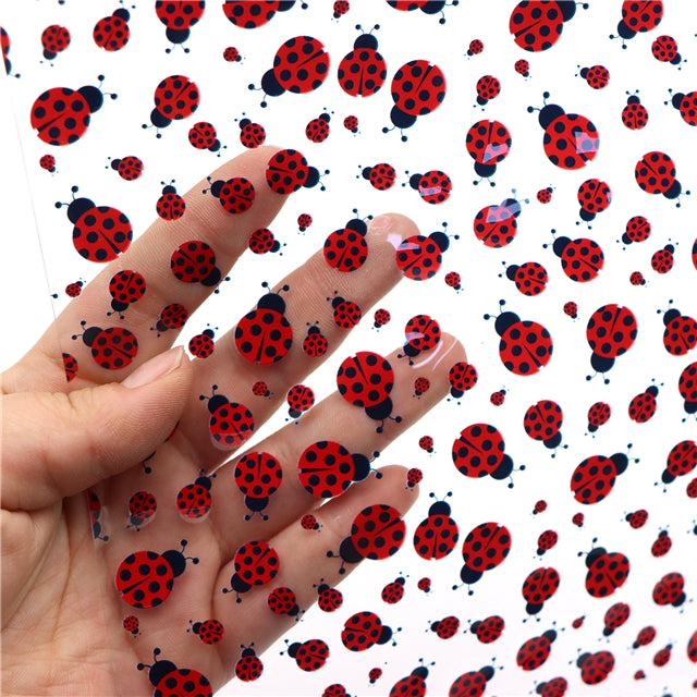 Ladybugs Transparent Sheet | Dancing In Ribbon