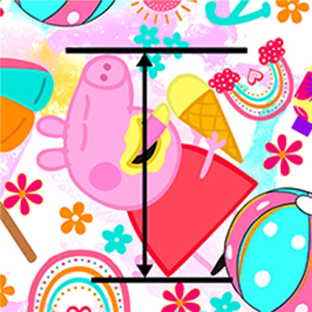 Peppa Pig Pool Party Faux Leather Sheet | Dancing In Ribbon