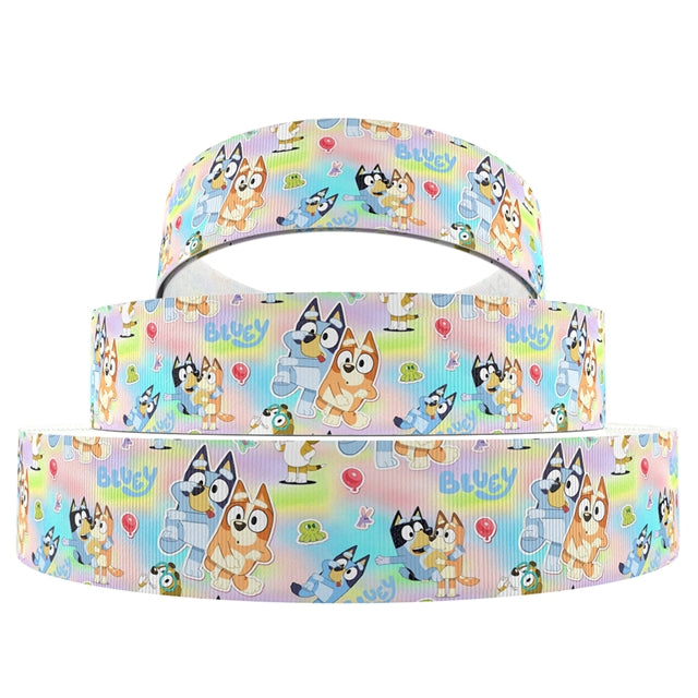 Bluey Rainbow 7/8" Ribbon | Dancing In Ribbon