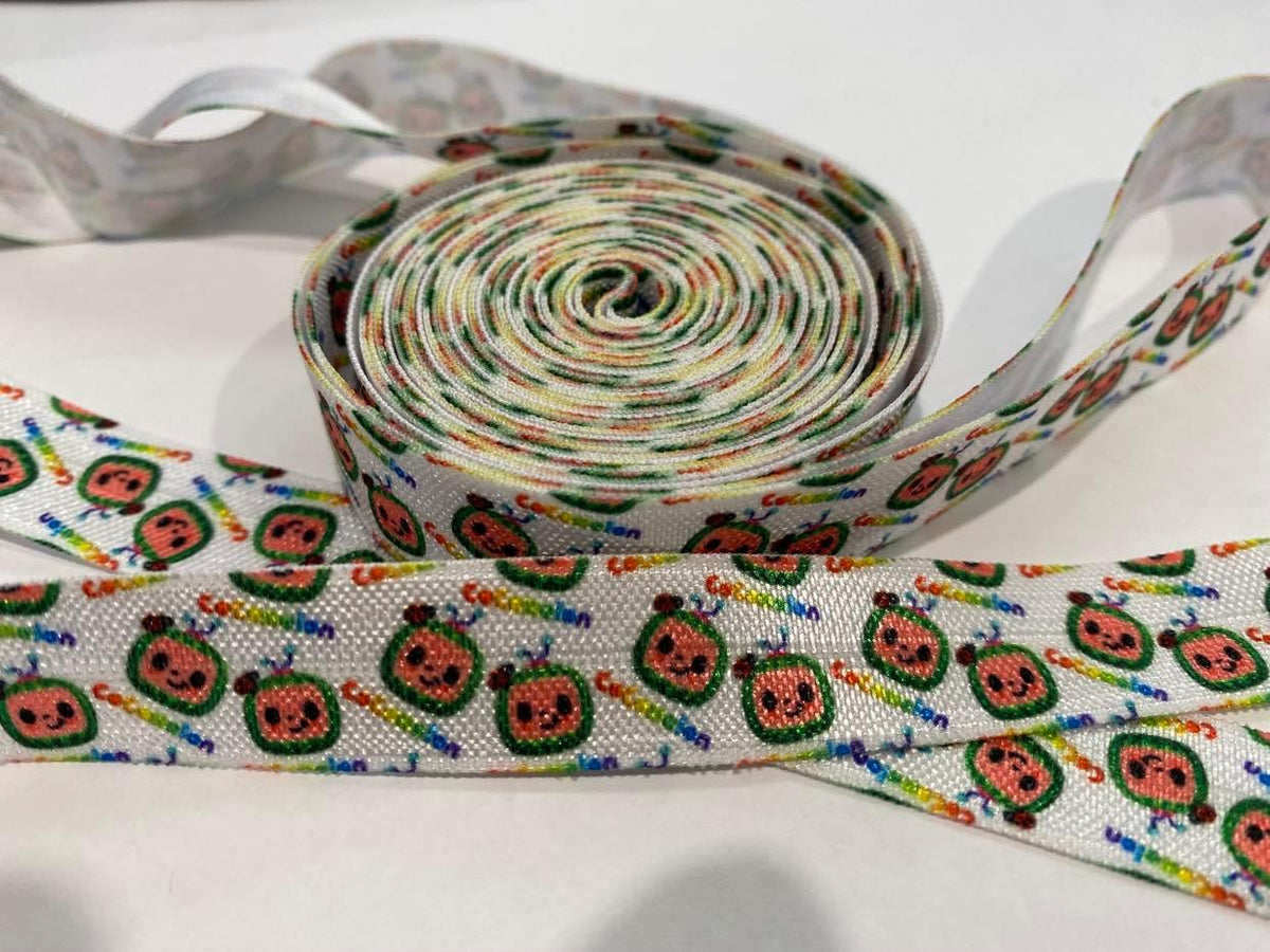Cocomelon on White FOE (5 Yards) | Dancing In Ribbon